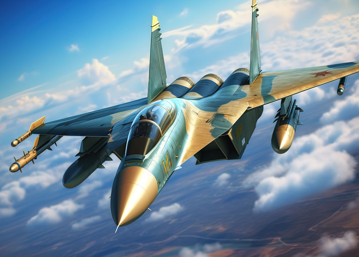 'Jet Fighter ' Poster, picture, metal print, paint by NeoRowe | Displate