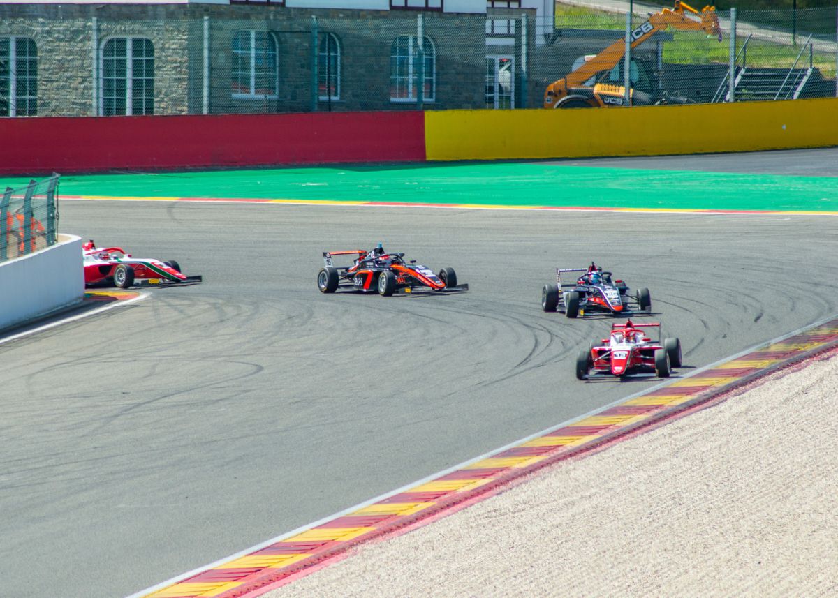 'F4 race' Poster, picture, metal print, paint by Nicolas Pardoel | Displate