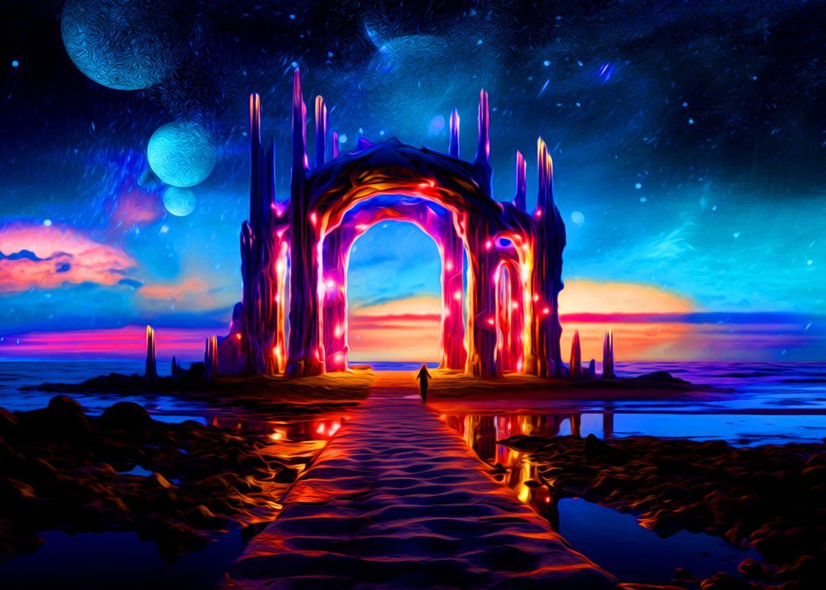 'Fantasy Landscape' Poster, picture, metal print, paint by tona Billi ...