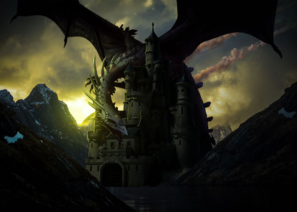 'Protecting the castle' Poster, picture, metal print, paint by Cosmin ...