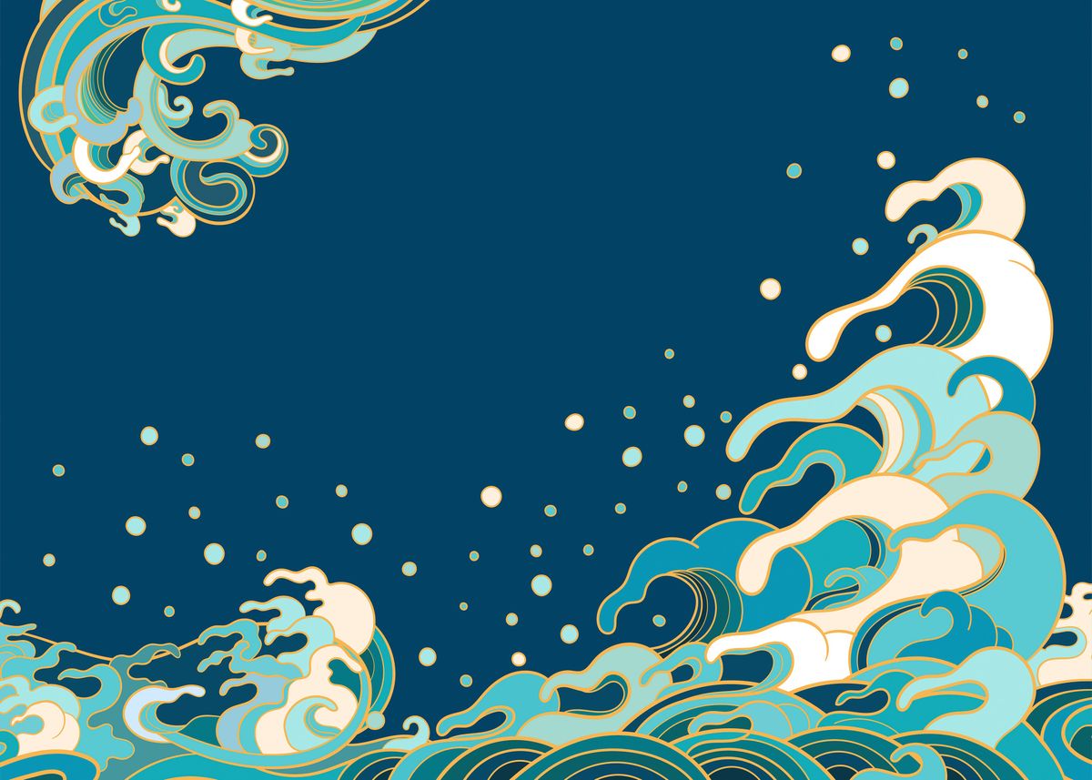 'The Great Wave Of Japan' Poster by Space Nature | Displate