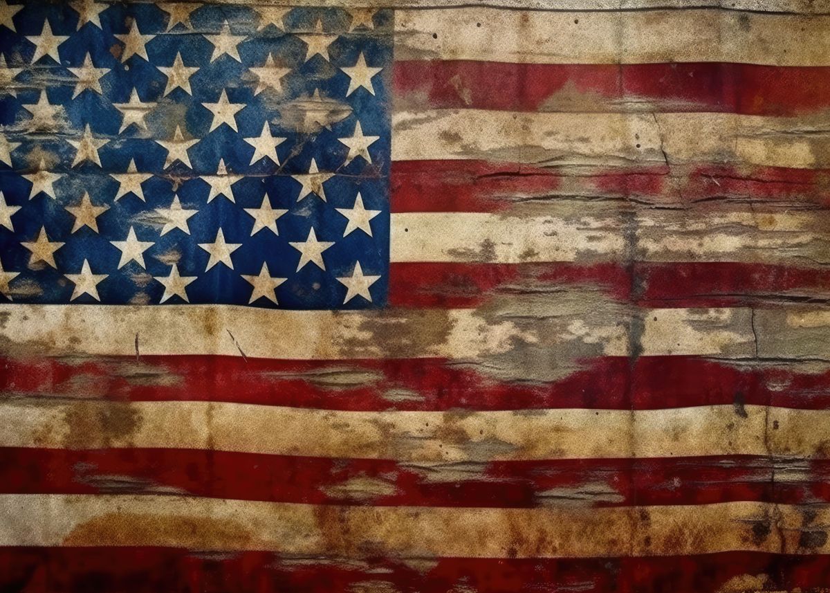 'Rustic American Patriotism' Poster, picture, metal print, paint by ...