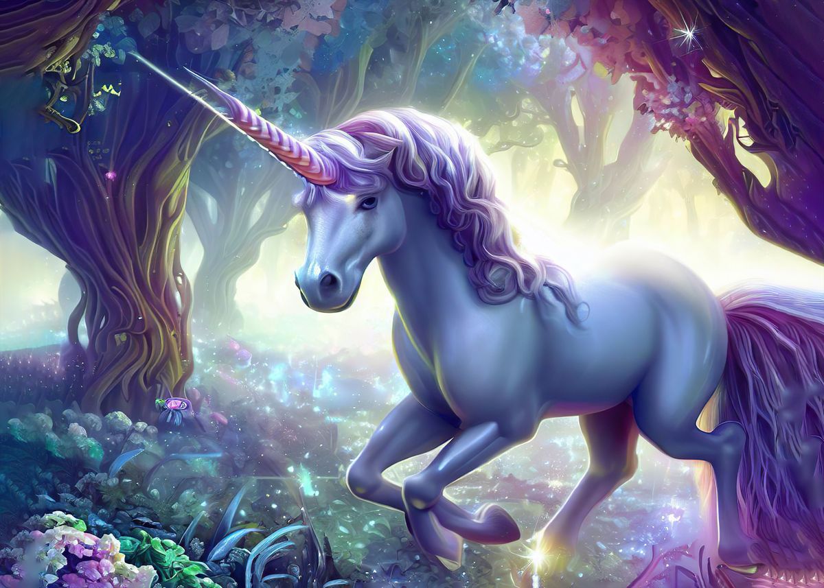'Magic Unicorn' Poster, picture, metal print, paint by Nice Pictures ...