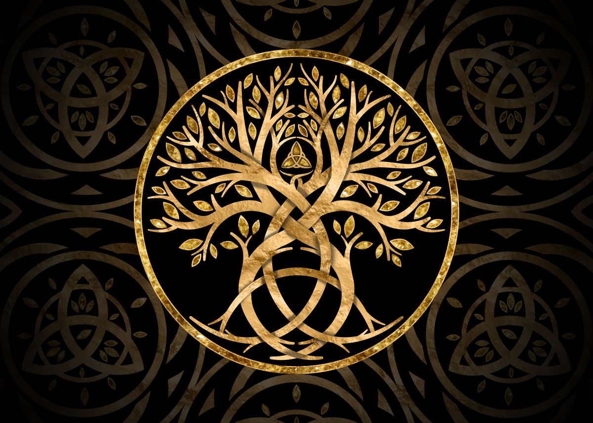'Triquetra Tree of life' Poster, picture, metal print, paint by ...
