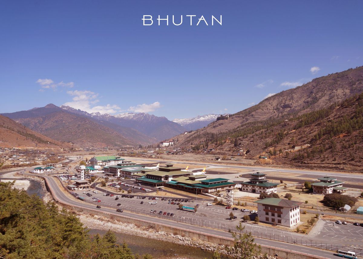 'Bhutan ' Poster, picture, metal print, paint by Famous City | Displate