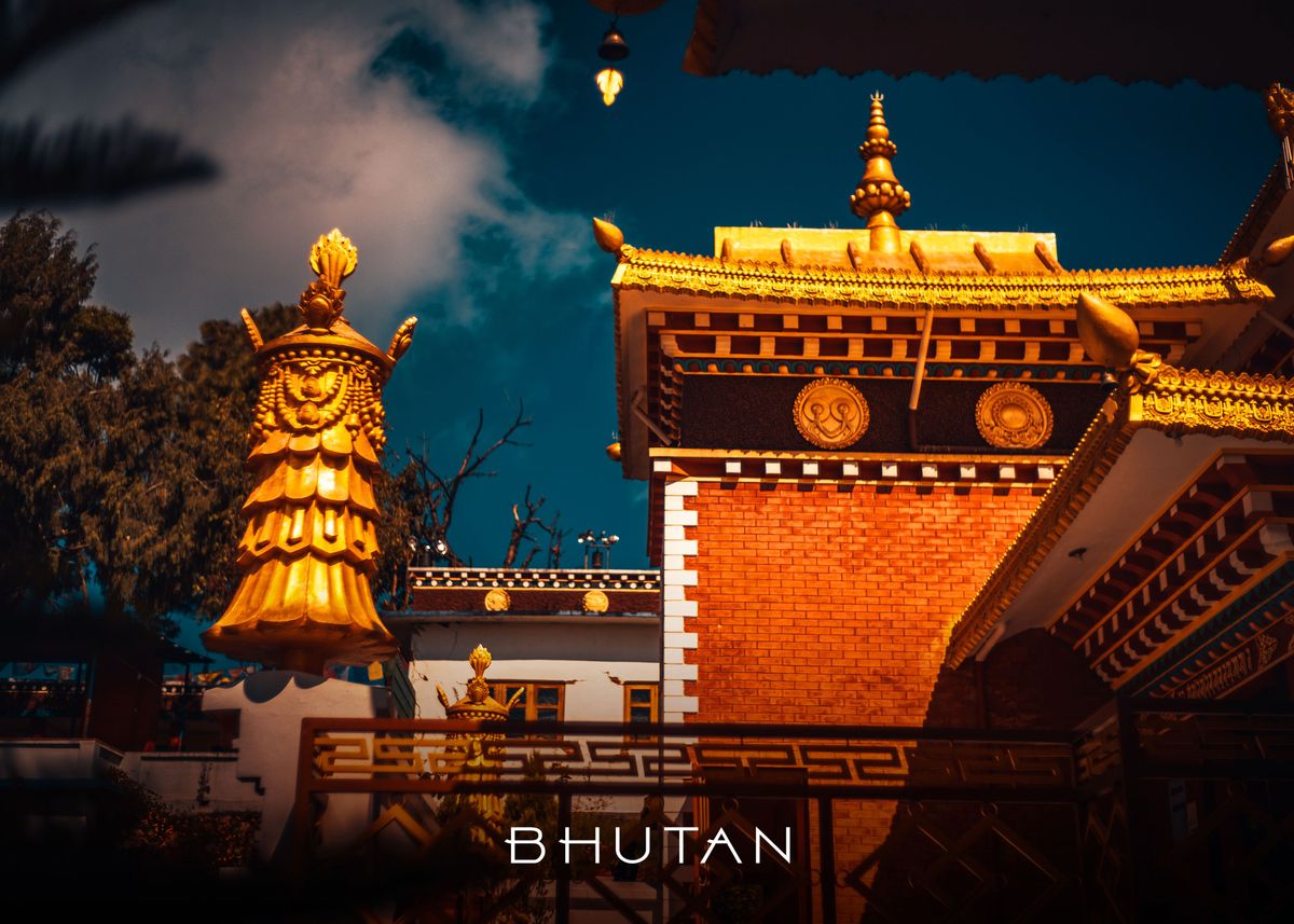 'Bhutan ' Poster, picture, metal print, paint by Famous City | Displate