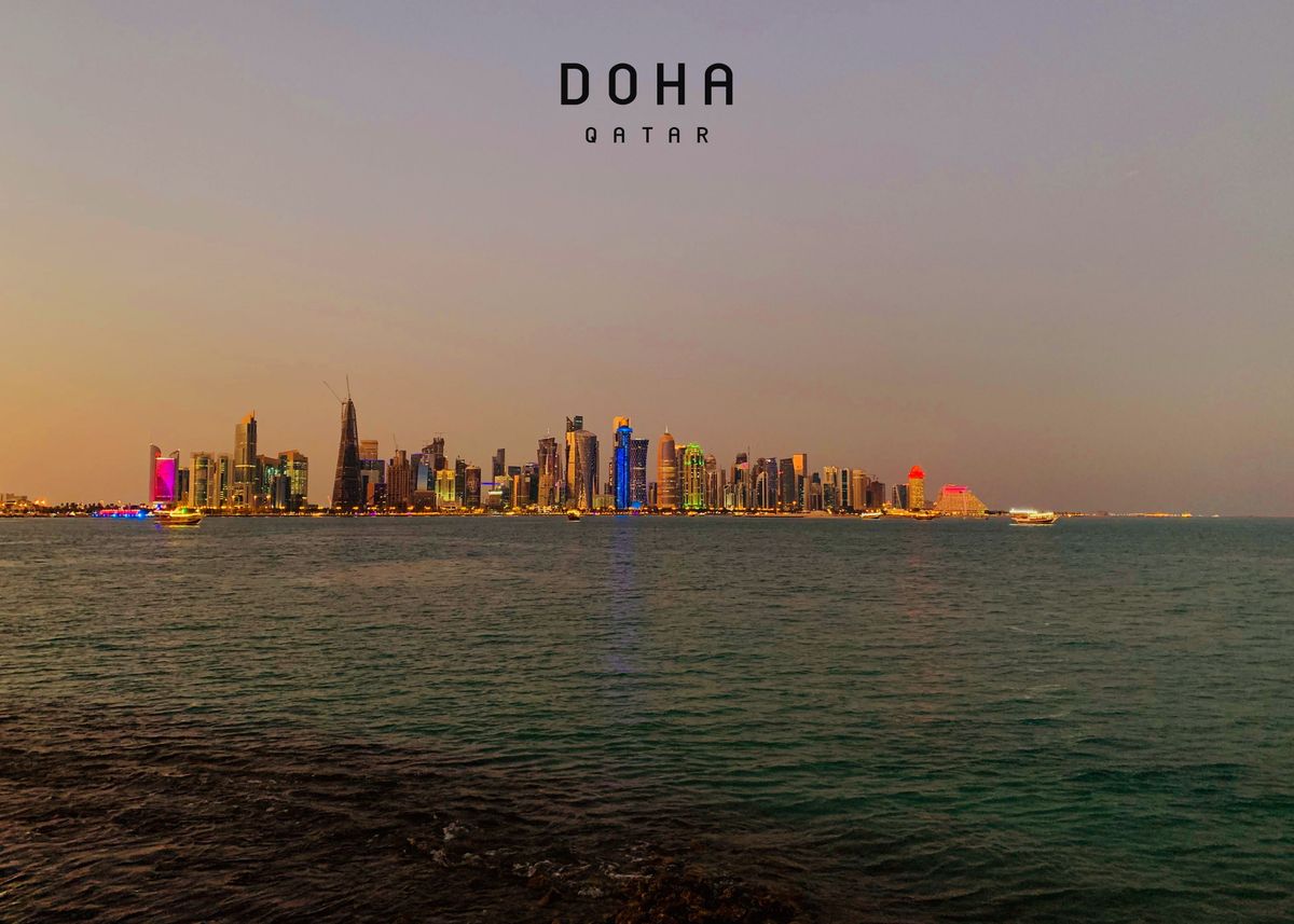 'Doha ' Poster, picture, metal print, paint by Travel Addict | Displate