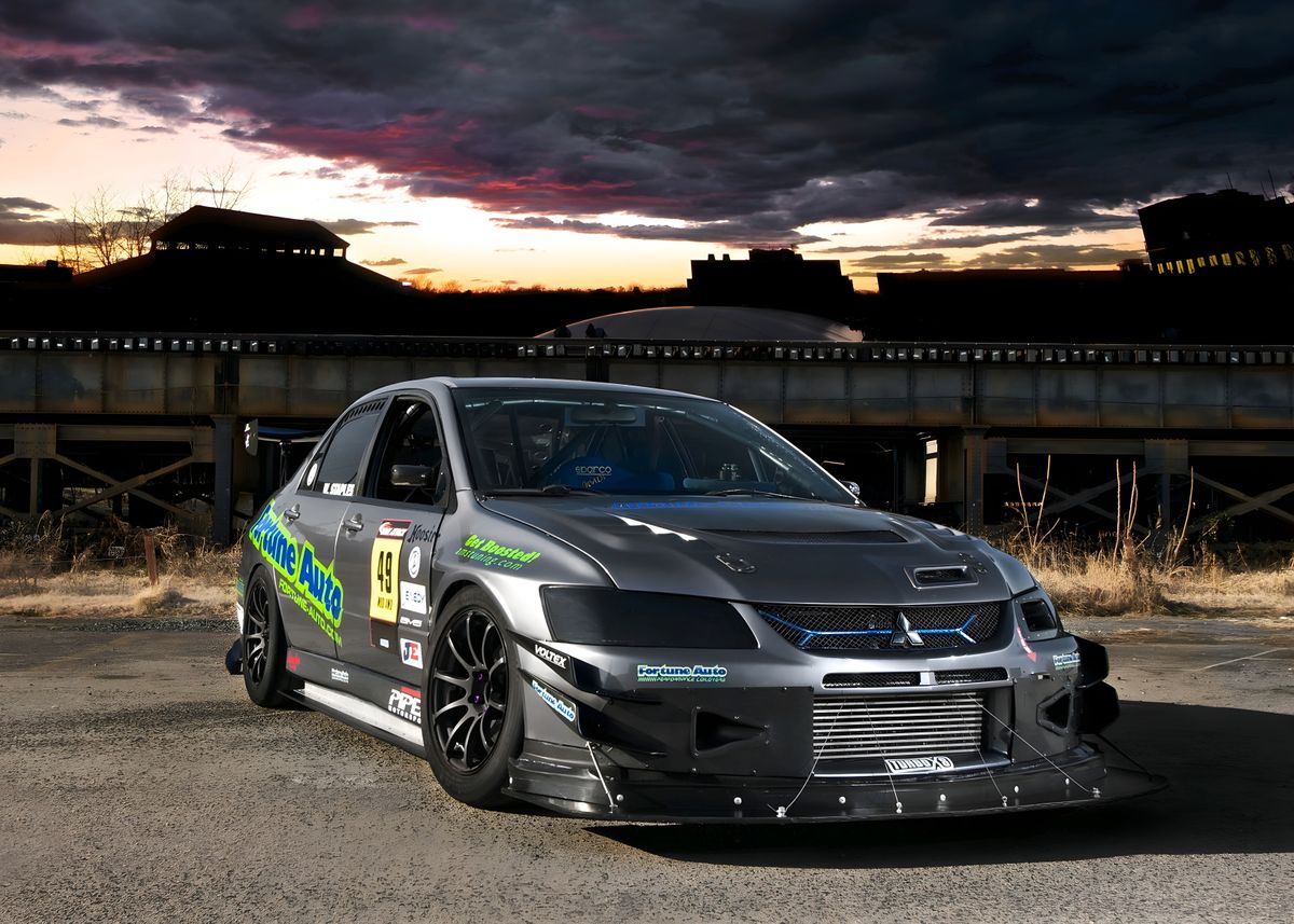 'Mitsubishi Lancer' Poster, picture, metal print, paint by Indi Creator ...
