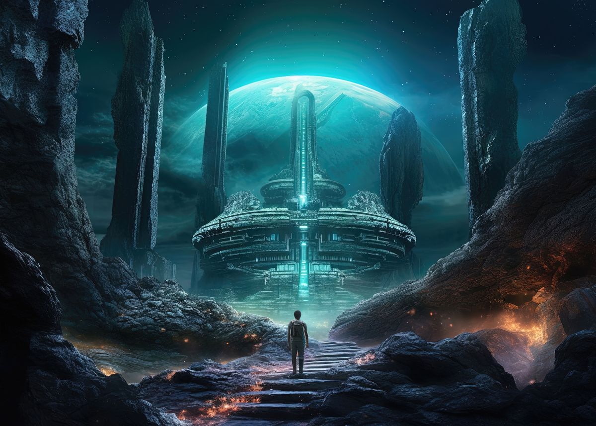 'Space Explorer' Poster, picture, metal print, paint by E | Displate