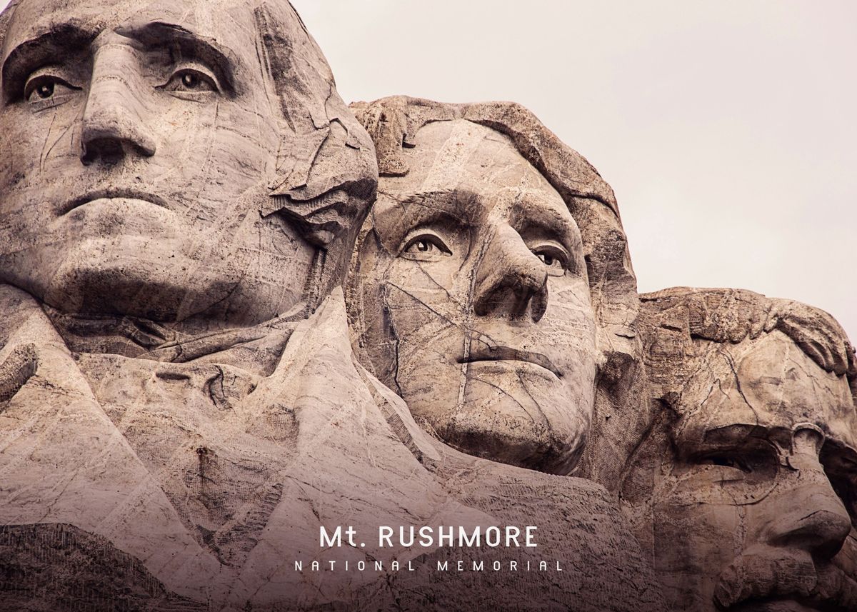 'Mount Rushmore ' Poster, picture, metal print, paint by Big City | Displate