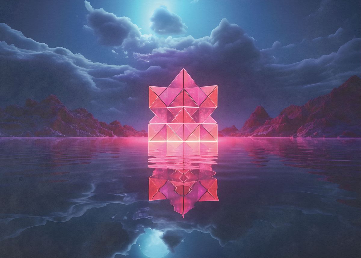 'Poly Geometric Landscape' Poster by Star | Displate