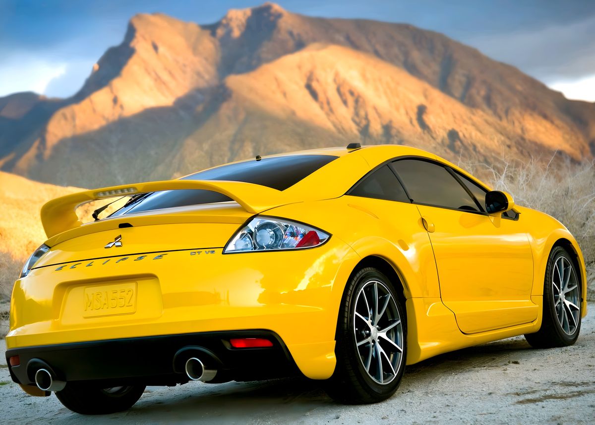 'Mitsubishi Eclipse GT V5' Poster, picture, metal print, paint by Indi ...