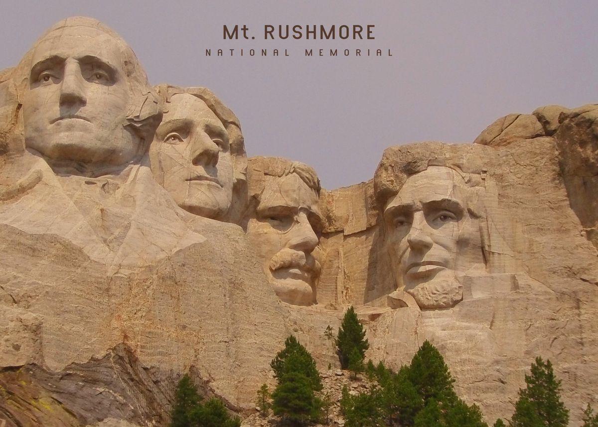 'Mount Rushmore ' Poster, picture, metal print, paint by Big City | Displate