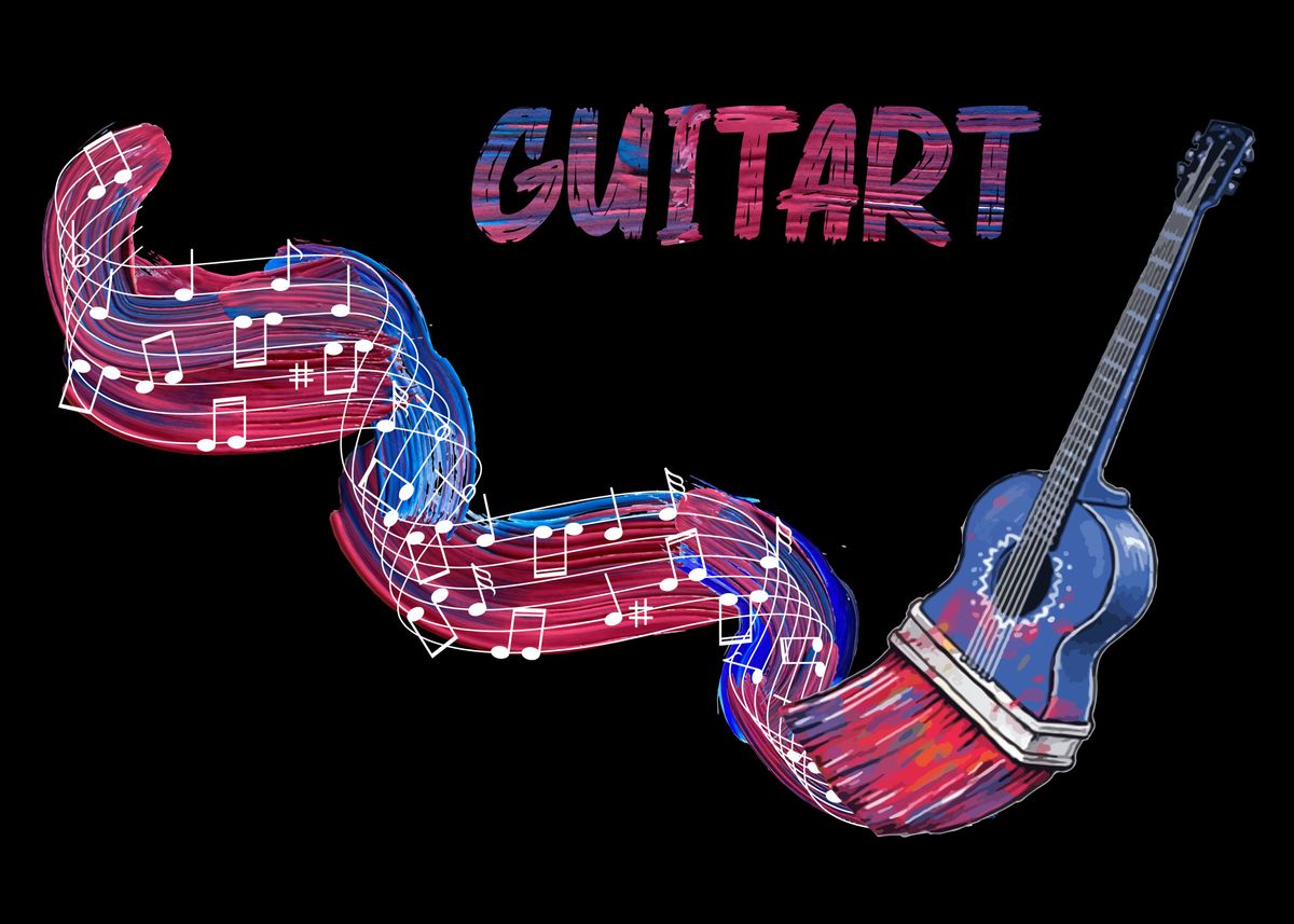 'Guitars Art Guitart' Poster, picture, metal print, paint by Chris Feil ...