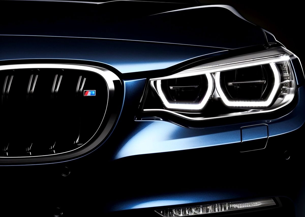 'Bmw lights' Poster by FotoKonzepte | Displate