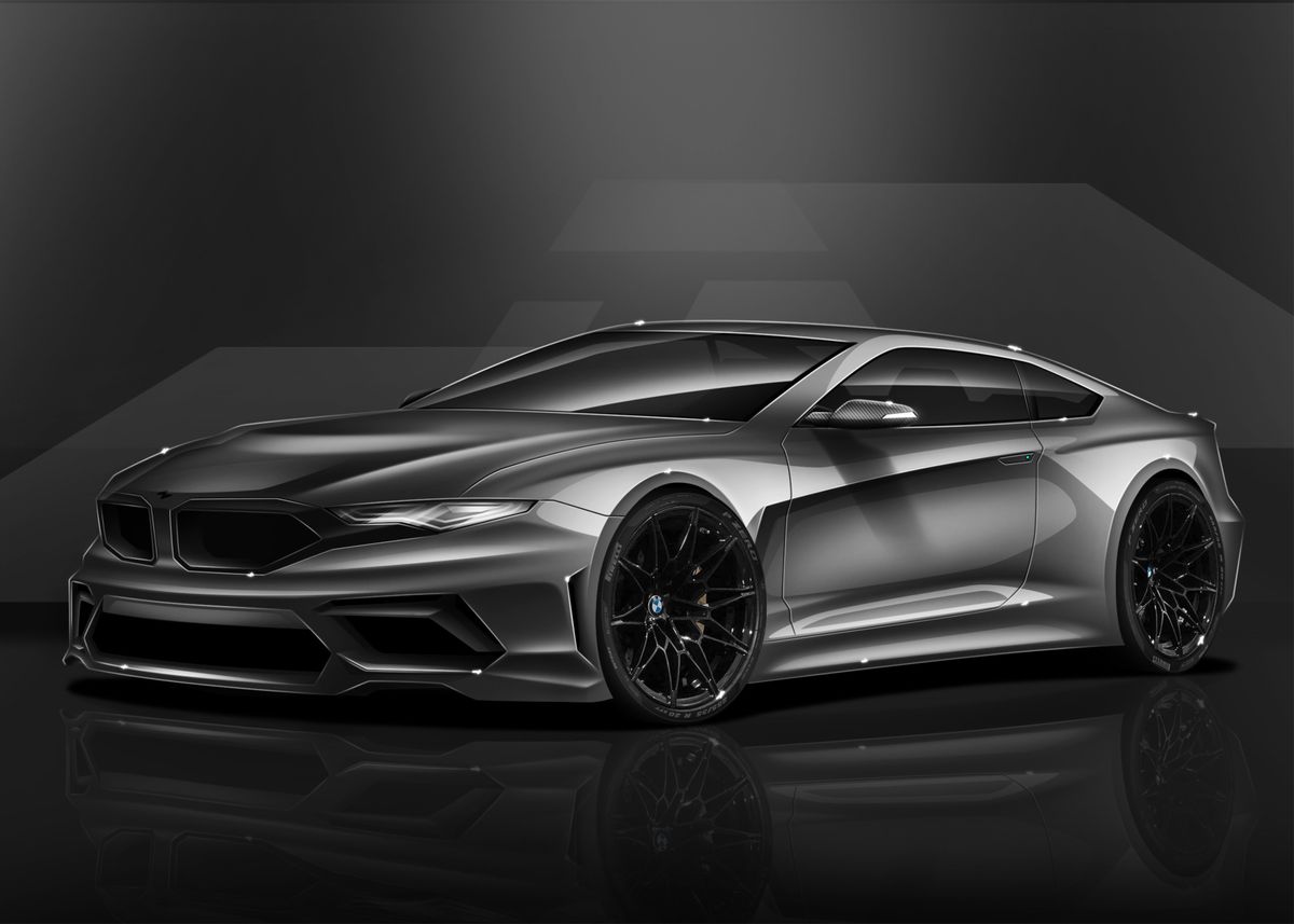 'BMW M4 CONCEPT DRAWING' Poster, picture, metal print, paint by Flux ...