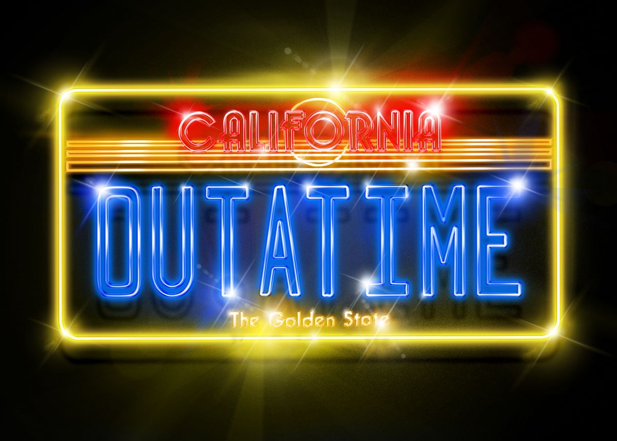 'Outatime' Poster, picture, metal print, paint by Back To The Future ...