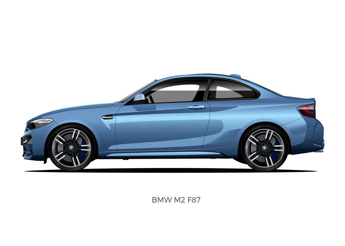 'BMW M2 F87' Poster, picture, metal print, paint by Conceptual ...