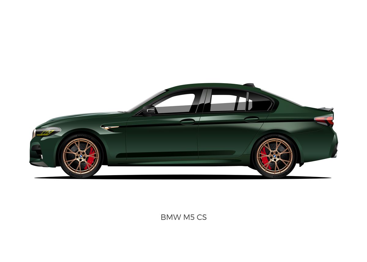 'BMW M5 CS' Poster, picture, metal print, paint by Conceptual ...