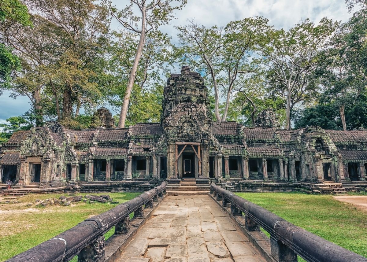 'Bayon Temple' Poster, picture, metal print, paint by Mango Art | Displate