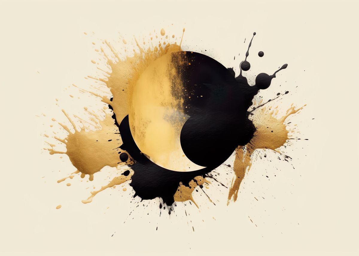 'Abstract Circle Splash' Poster, picture, metal print, paint by ...