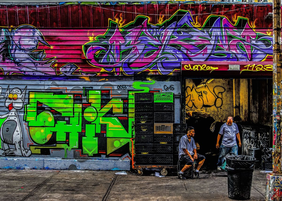 'NYC Street Art Graffiti' Poster, picture, metal print, paint by Planet ...