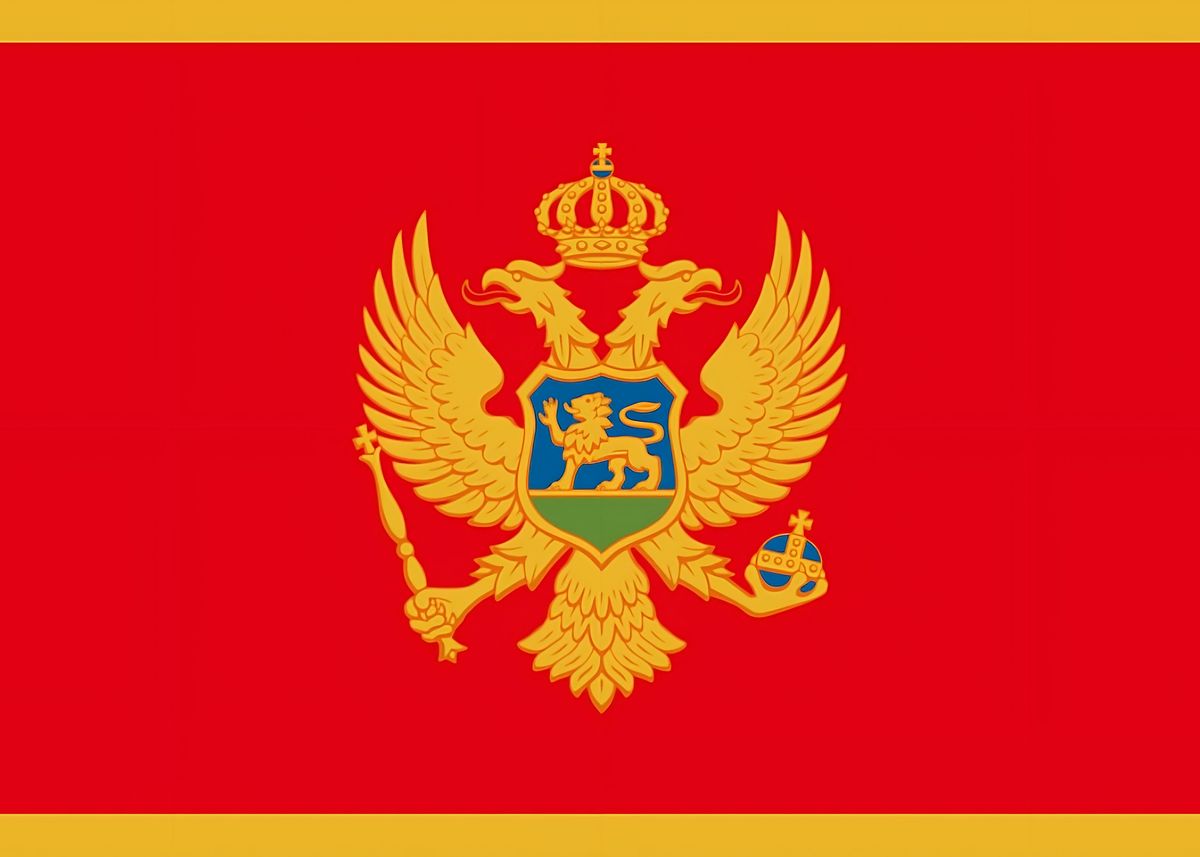 'Flag of Montenegro' Poster, picture, metal print, paint by Sloka ...