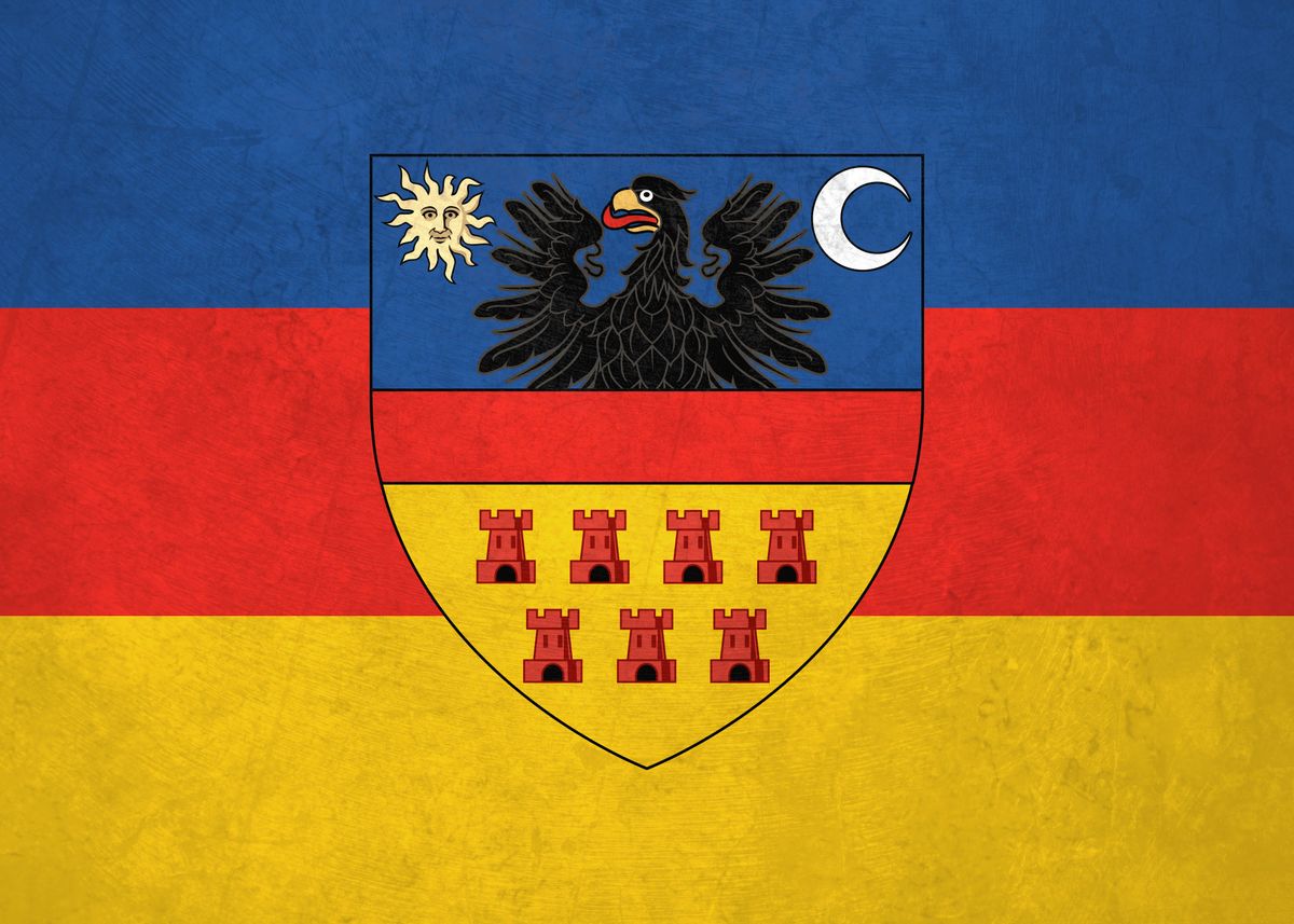 'Flag of Transylvania' Poster, picture, metal print, paint by Angelos ...