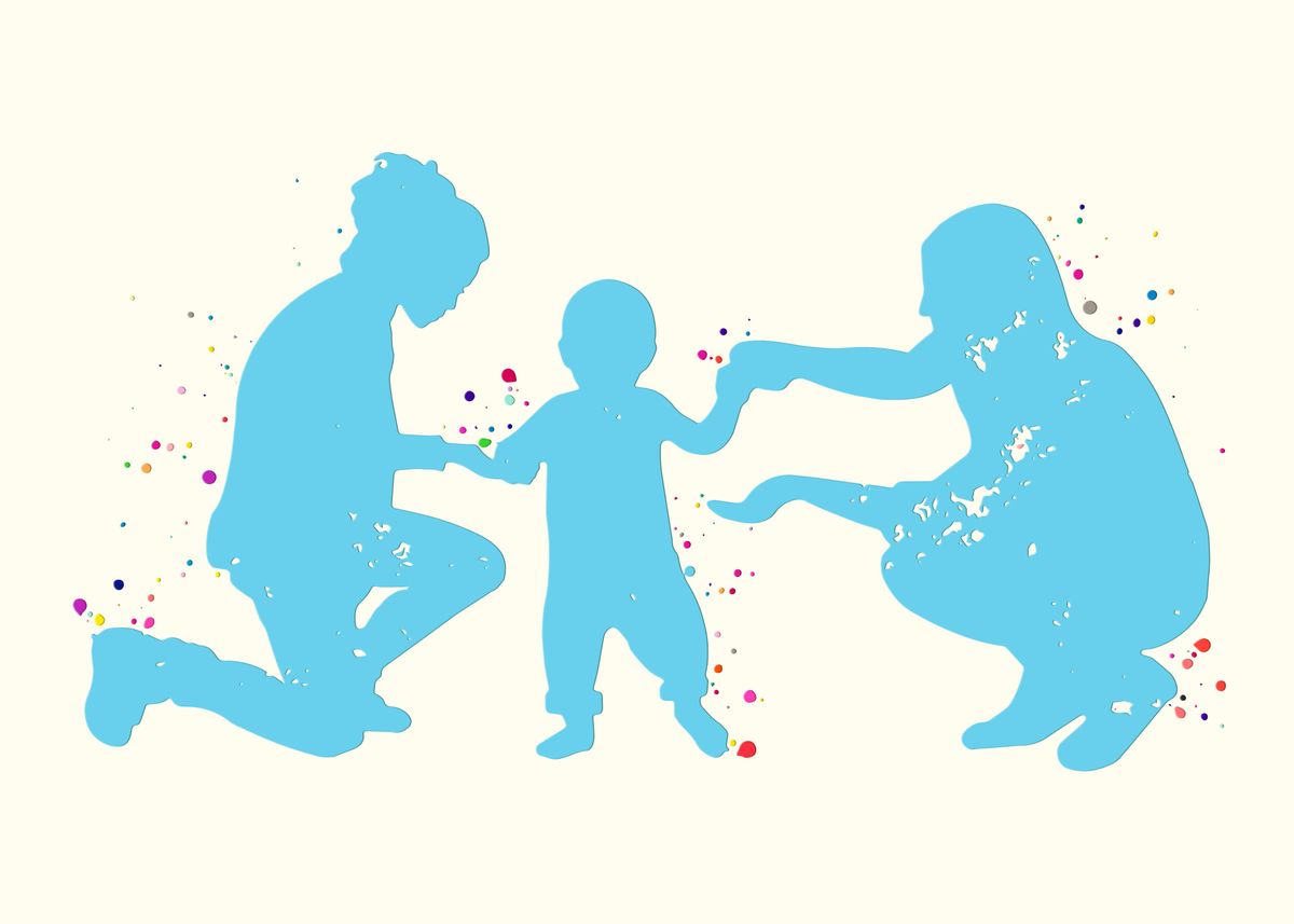 'Two Moms ' Poster by Dutton Jerrell | Displate