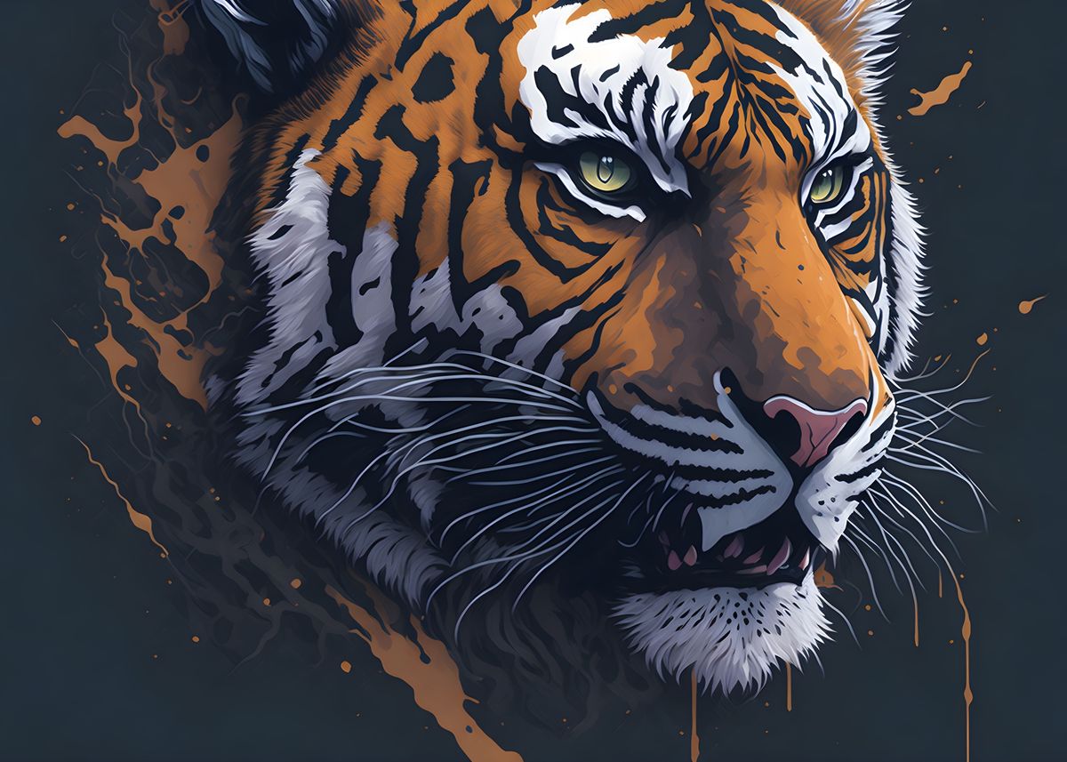 'Majestic Roar' Poster, picture, metal print, paint by Syed Ahsan Raza ...
