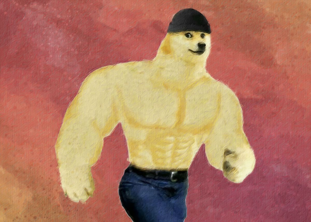 'Doge meme' Poster, picture, metal print, paint by Meme Daily | Displate