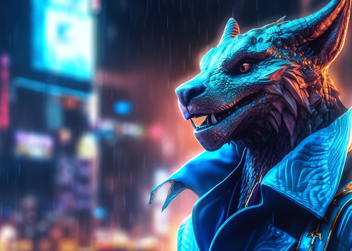 'Dragon Punk' Poster by Trisya Art | Displate