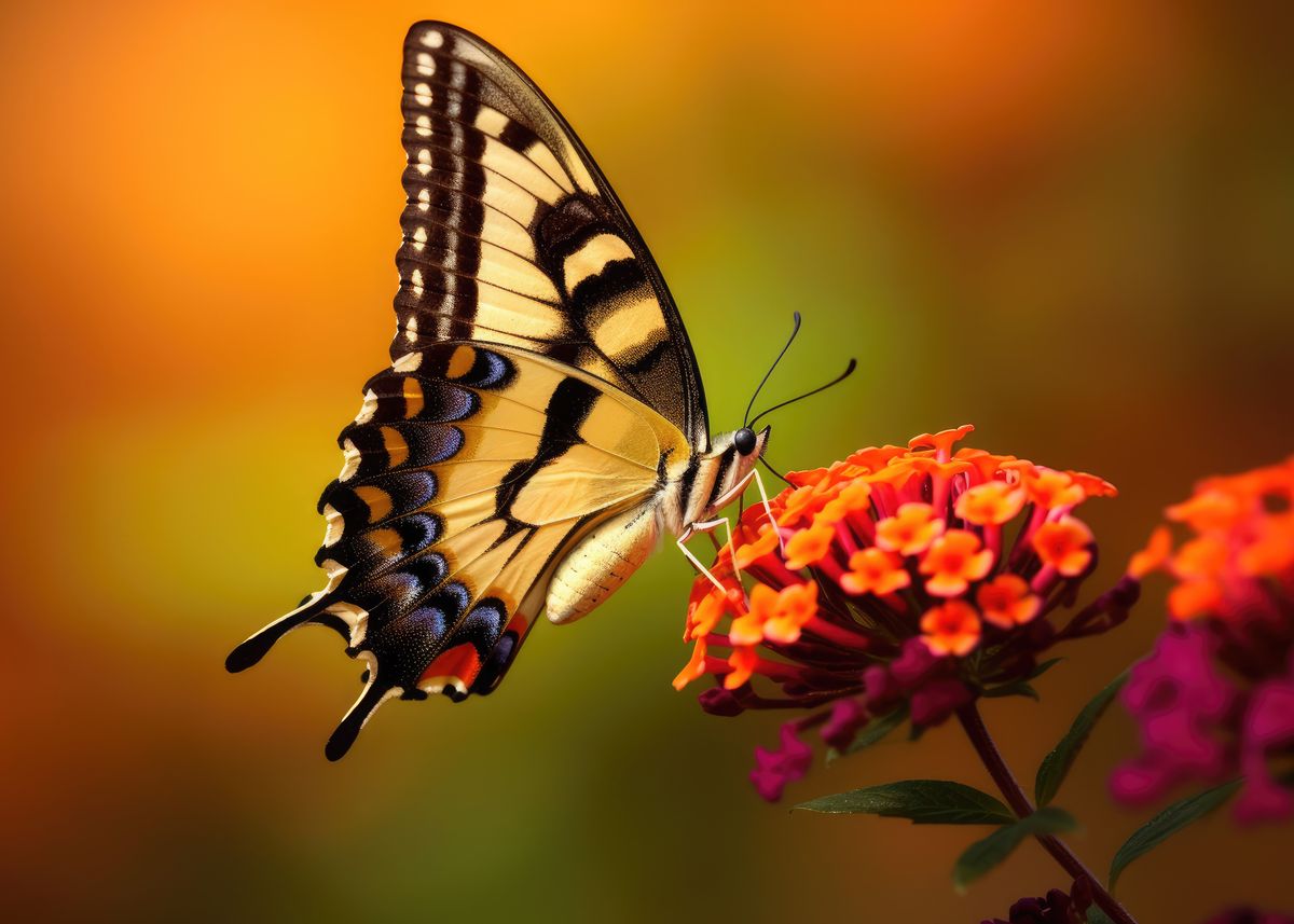 'Beautiful Flower Butterfly' Poster, picture, metal print, paint by ...