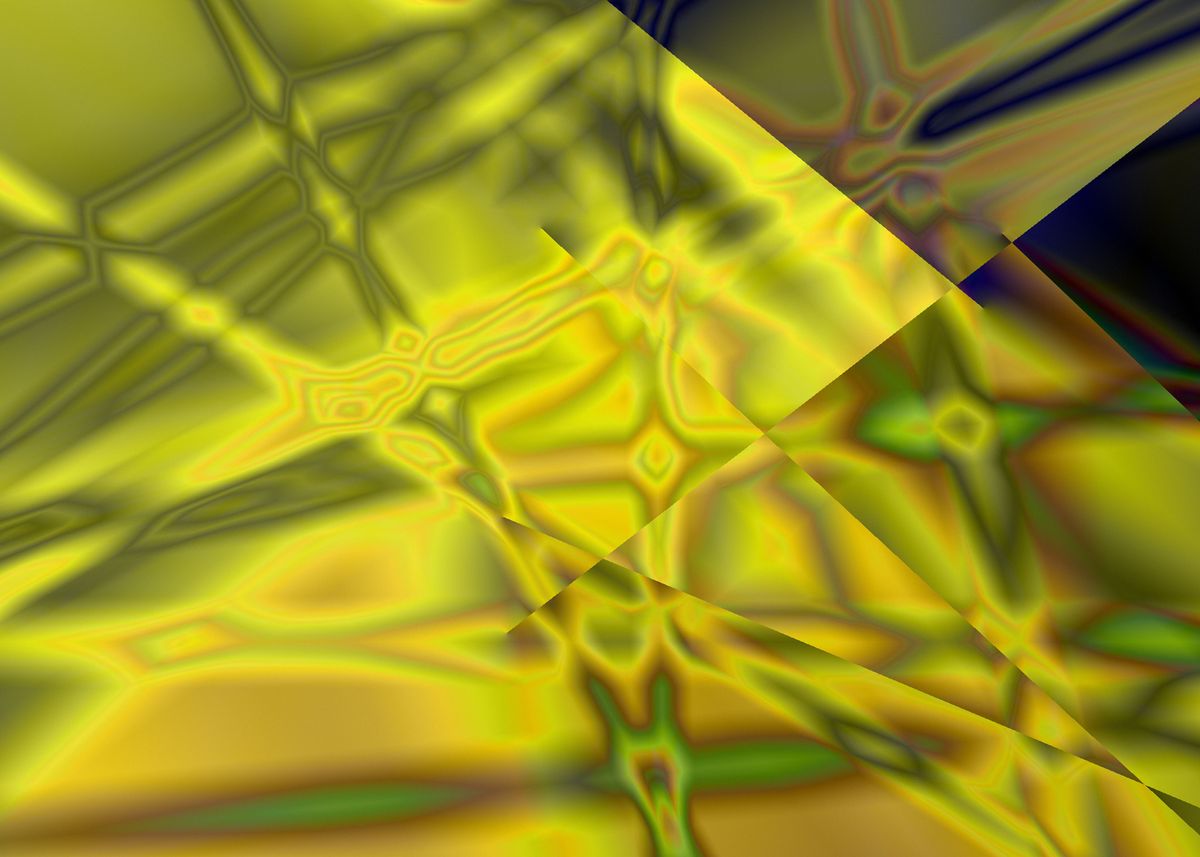 'Yellow heat' Poster, picture, metal print, paint by Diji Bob | Displate