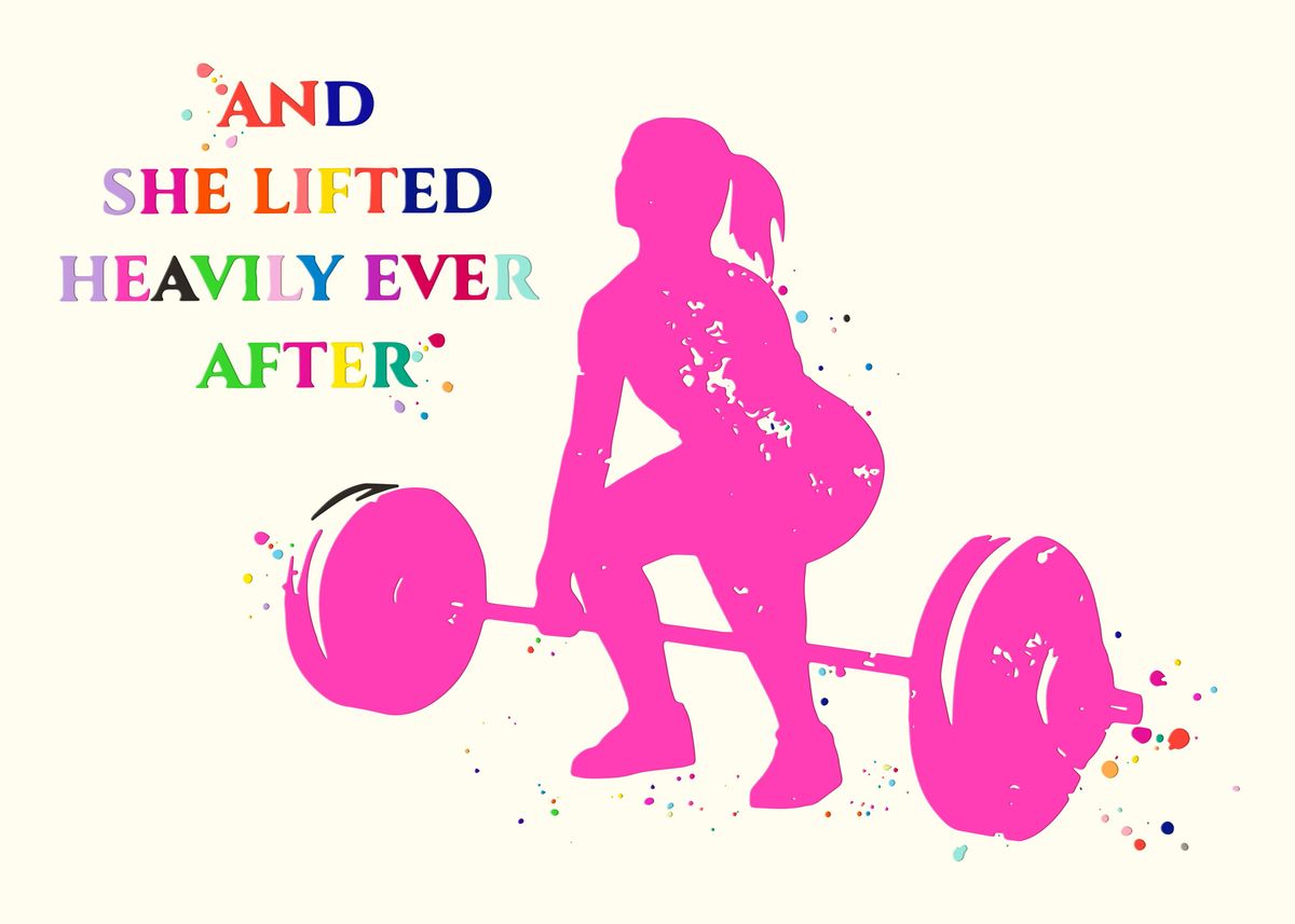 'Woman Weight Lifter ' Poster, picture, metal print, paint by Dutton ...