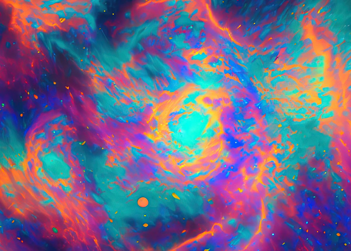 'Color Explosion' Poster, picture, metal print, paint by Roberto ...