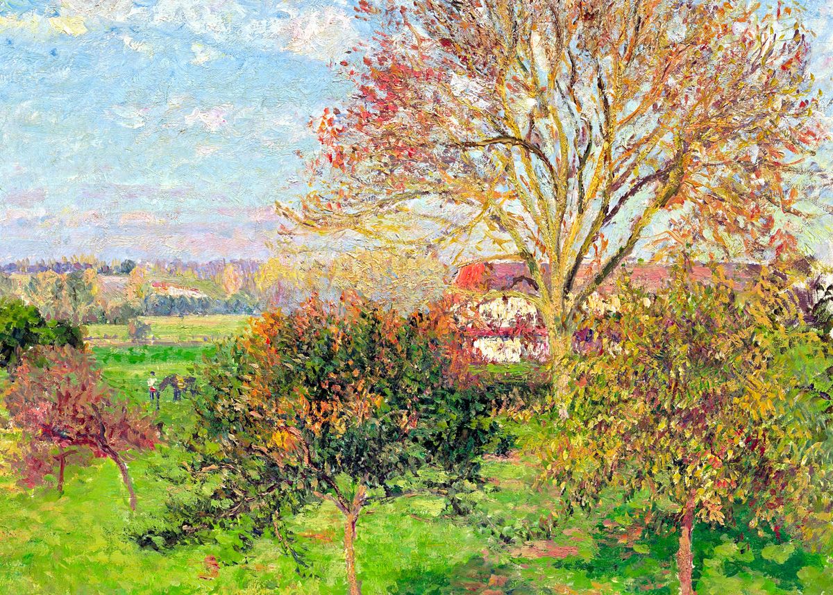 'The Big Walnut Tree Autumn' Poster, picture, metal print, paint by ...