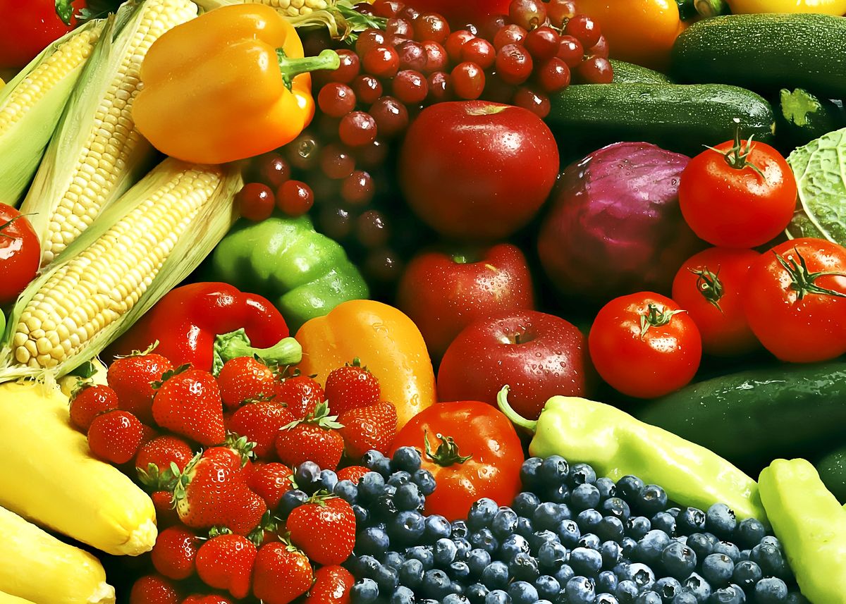 'fresh fruits' Poster, picture, metal print, paint by Mr Samseed | Displate