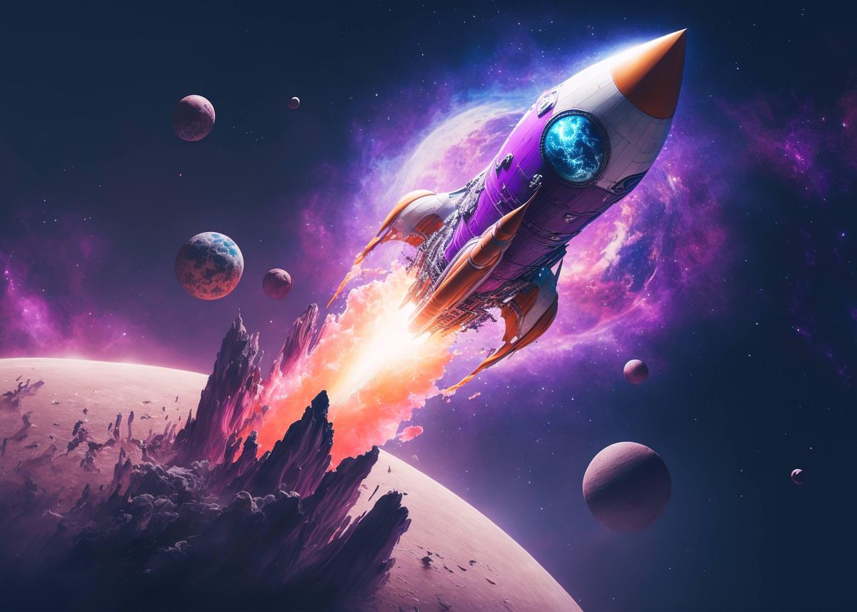 'Story Book Space' Poster, picture, metal print, paint by Stephen ...