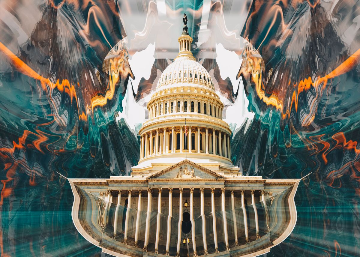 'Capitol' Poster, picture, metal print, paint by CedyPix | Displate