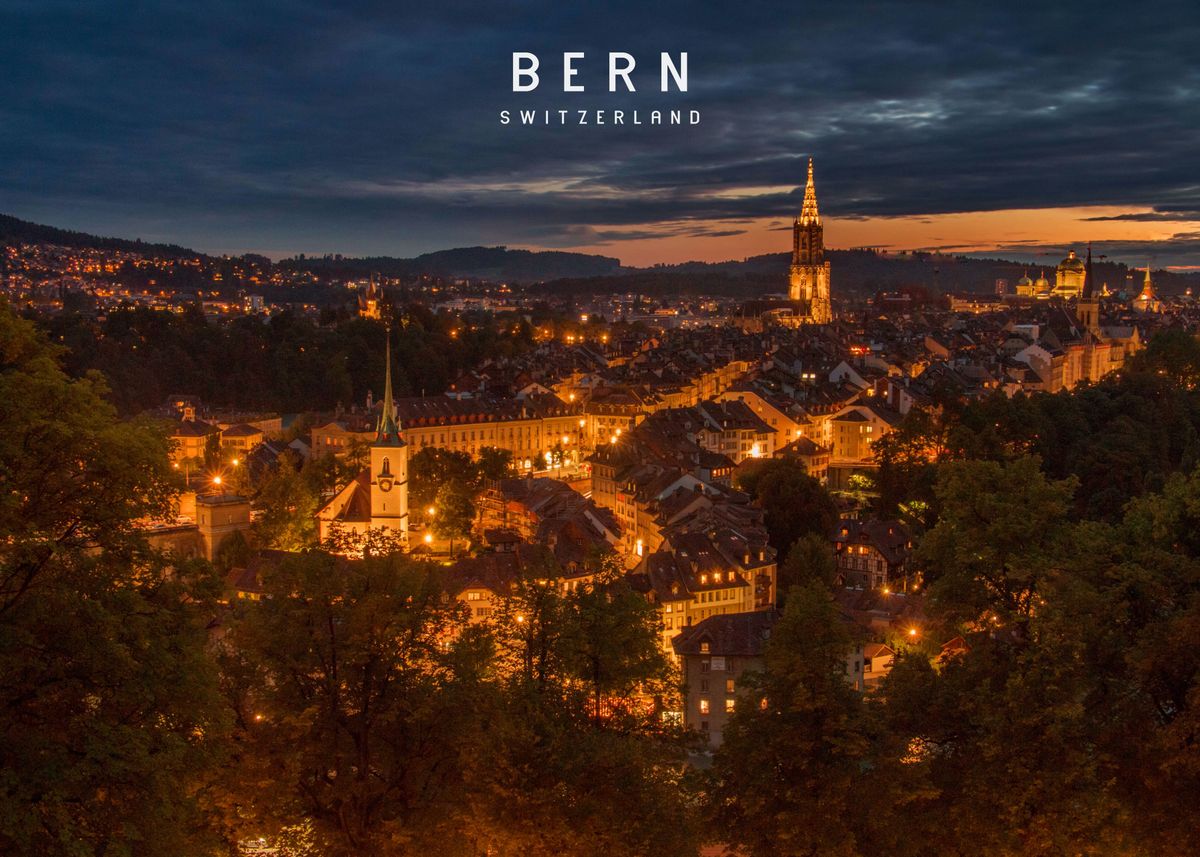'Bern ' Poster, picture, metal print, paint by Travel Addict | Displate