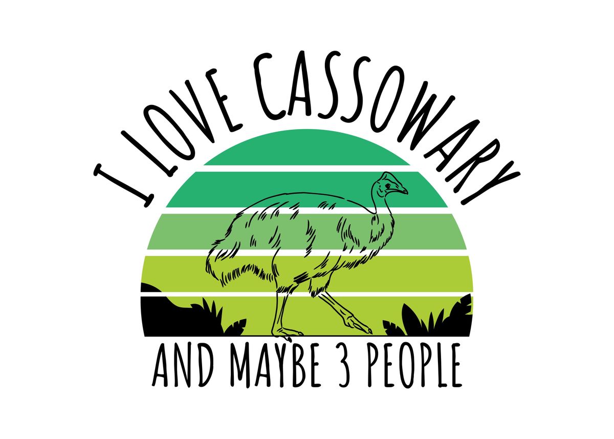 'Cassowary' Poster, picture, metal print, paint by Sebastian Wünsche ...