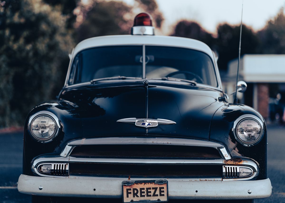 'Vintage NYPD Police Car' Poster, picture, metal print, paint by Planet ...