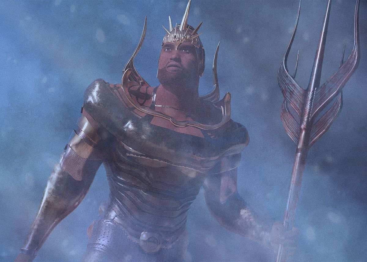 'GOD OF THE SEA POSEIDON' Poster, picture, metal print, paint by Tijs ...