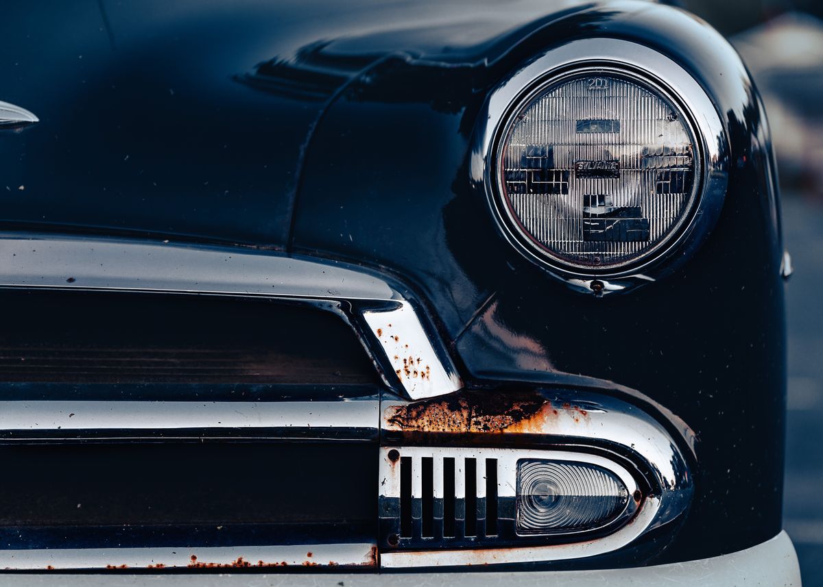 'Vintage NYPD Police Car' Poster, picture, metal print, paint by Planet ...