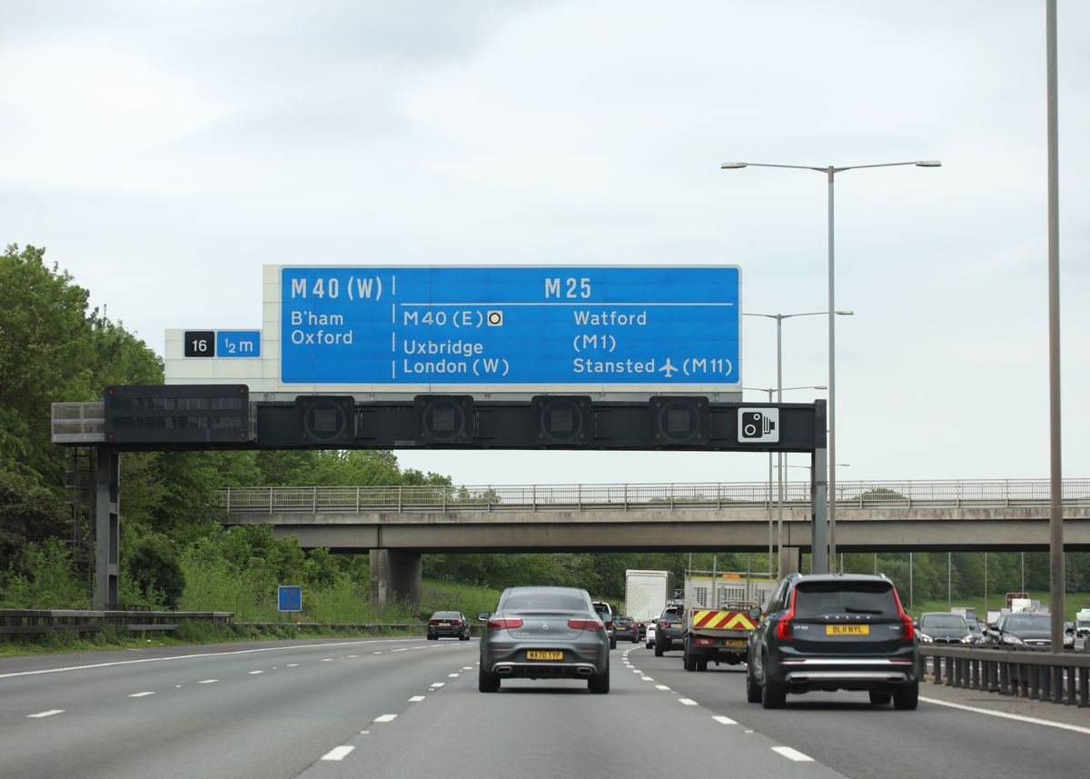 'England London M25 driving' Poster, picture, metal print, paint by ...