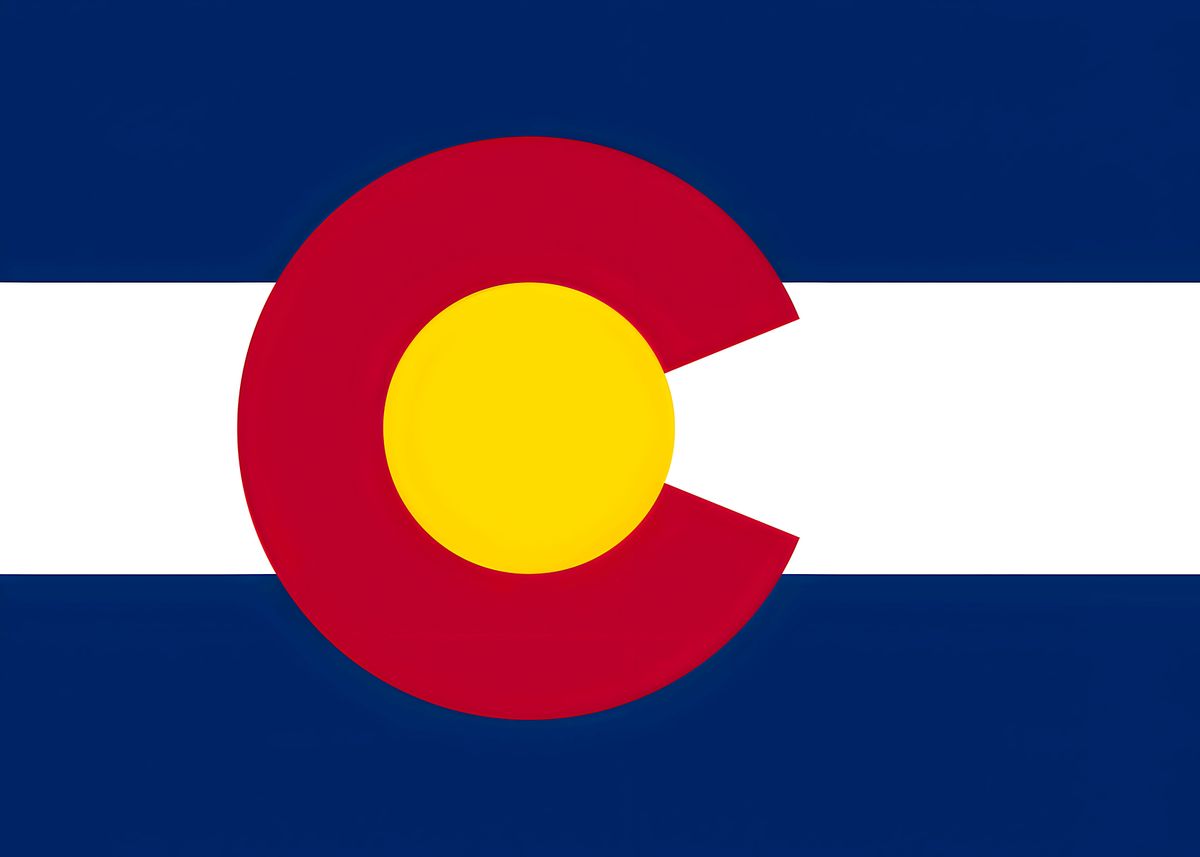 'Colorado State Flag' Poster, picture, metal print, paint by Jon Baran ...