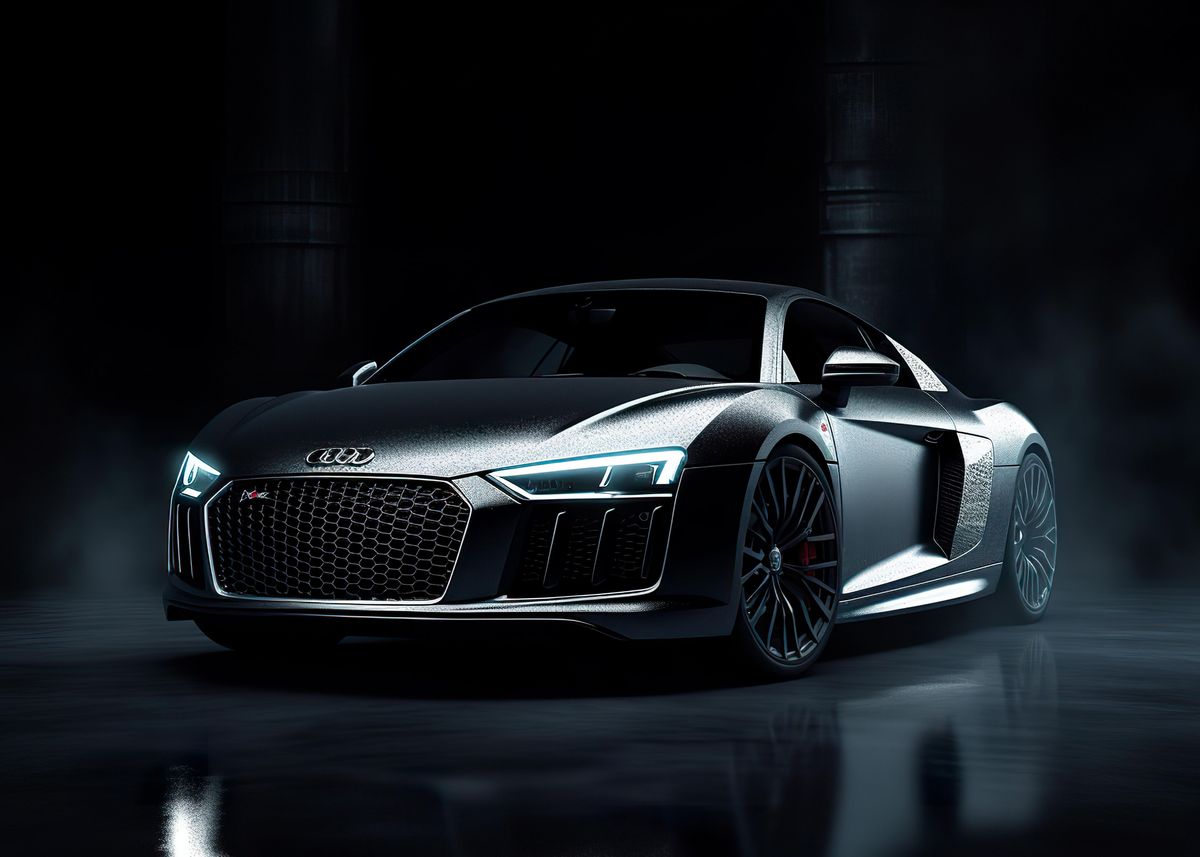 'Audi R8 Silver Car' Poster by PosterSuite | Displate