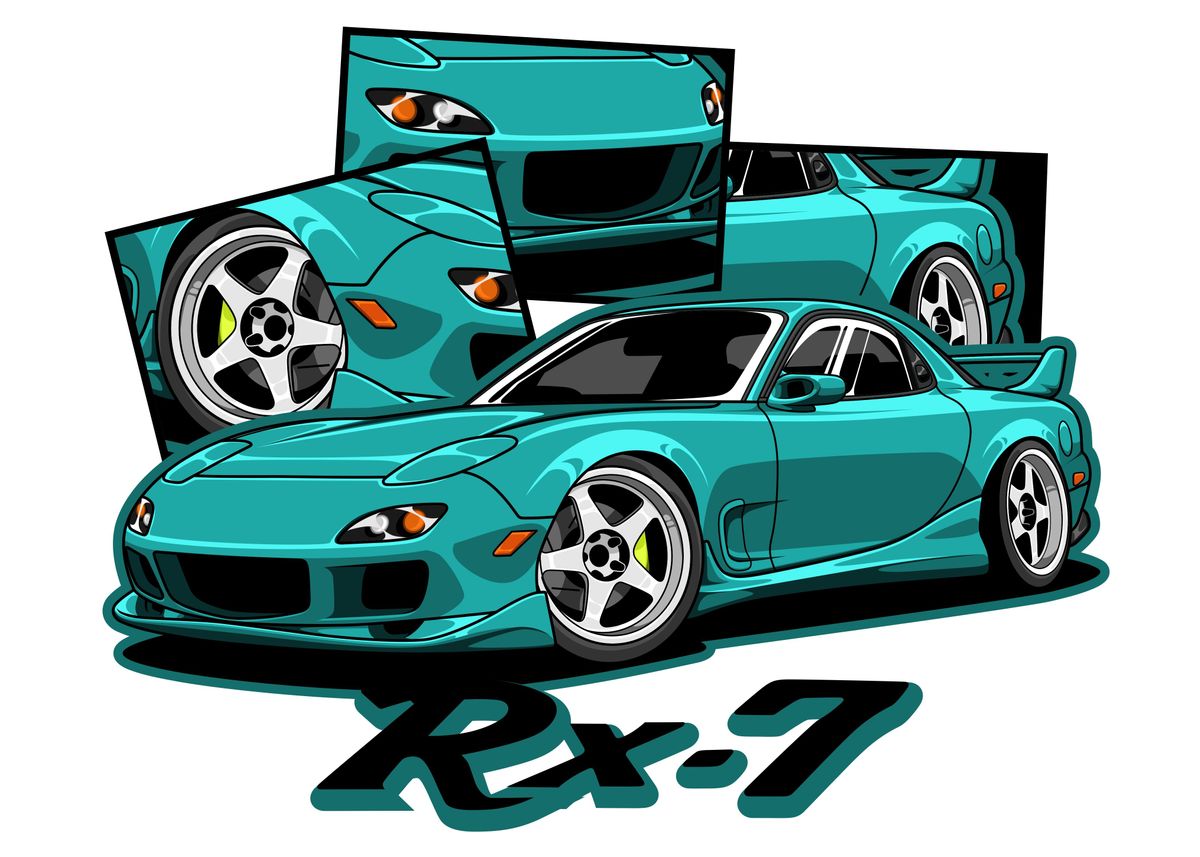 'Mazda RX7 FD3S ' Poster by Heru Kurniawan | Displate