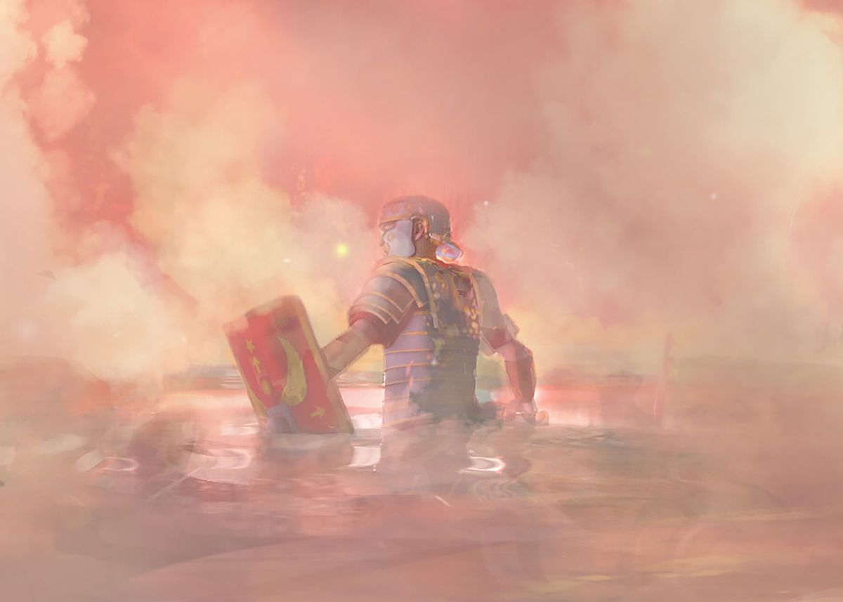 'A roman soldier in danger' Poster, picture, metal print, paint by Tijs ...